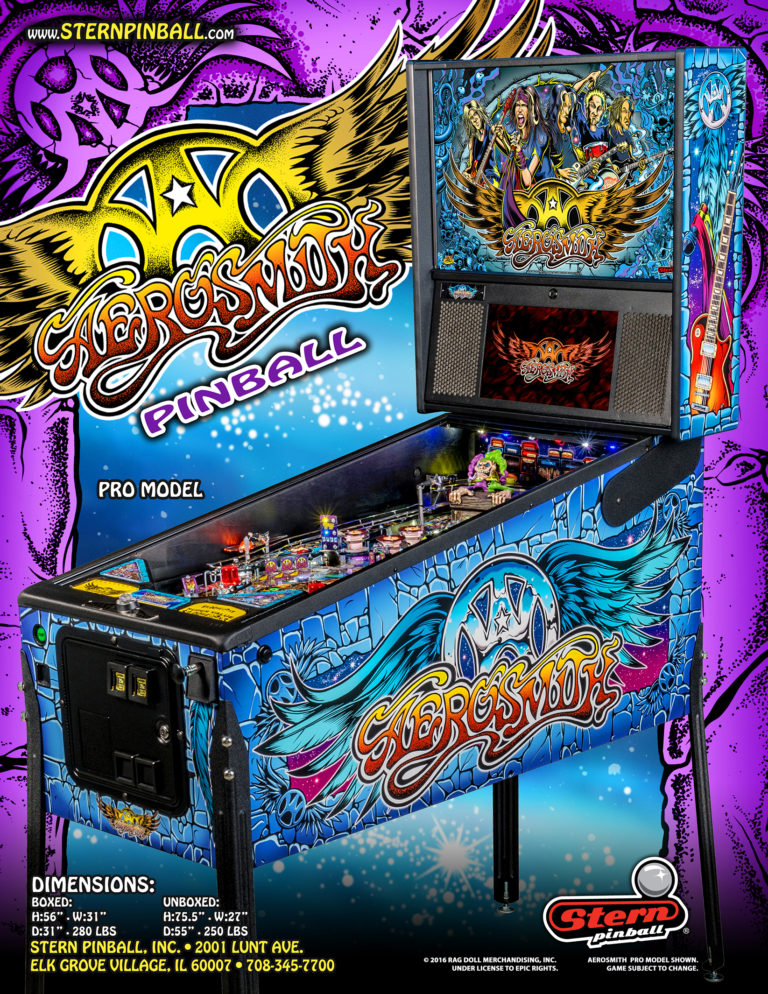 Buy Aerosmith Pro Pinball Machine by Stern Online at $8999