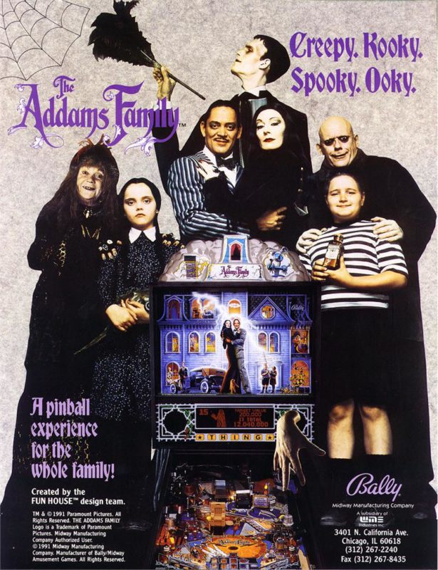 Buy Addams Family Pinball Machine by Bally Online at $15999